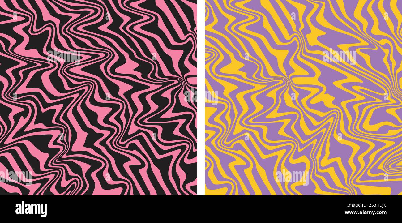 Vector Seamless Pattern with Melted Salted Caramel. Swirl Wavy ...