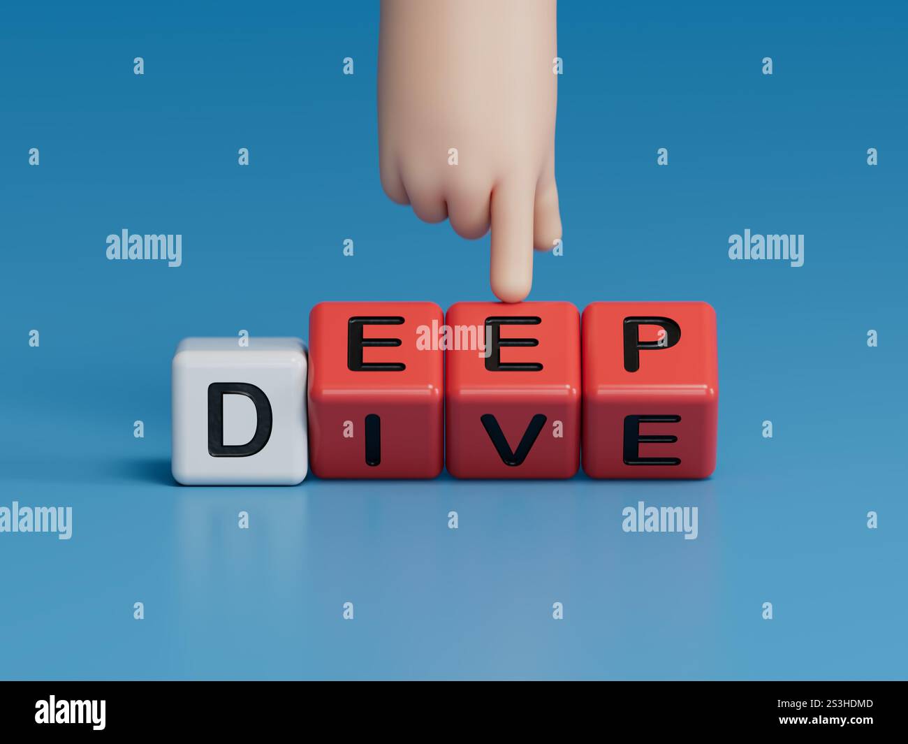 Deep Dive symbol. Businessman hand. Concept words deep dive on wooden ...