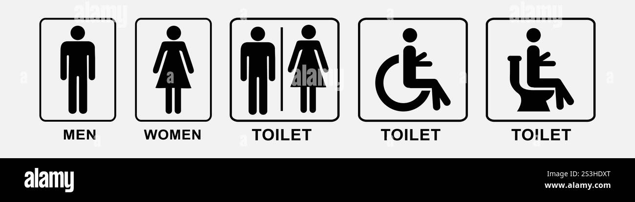 Toilet signs vector icons Stock Vector Image & Art - Alamy