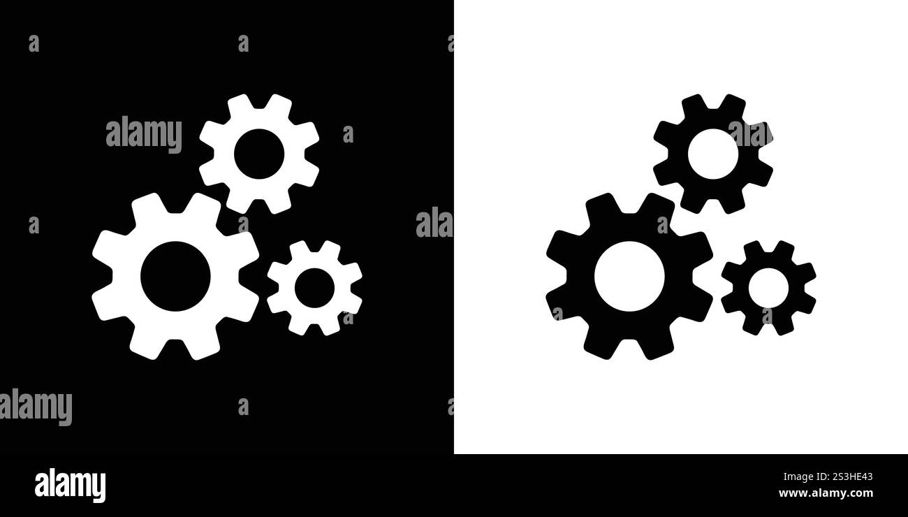 System icon solid and outline, settings icon Stock Vector Image & Art ...