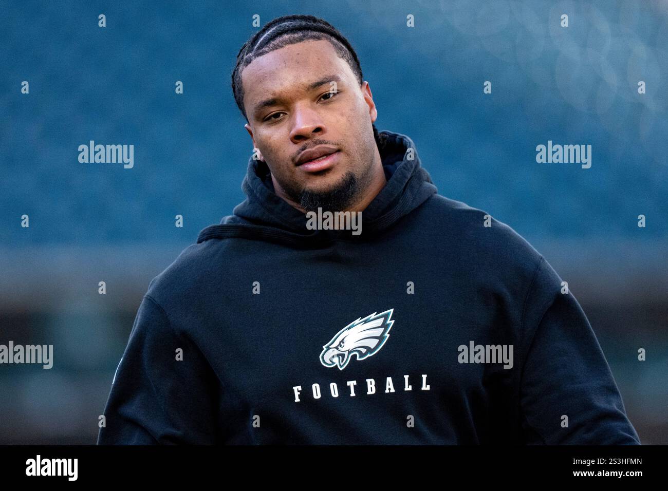 Philadelphia Eagle defensive tackle Jalen Carter (98) looks on during ...