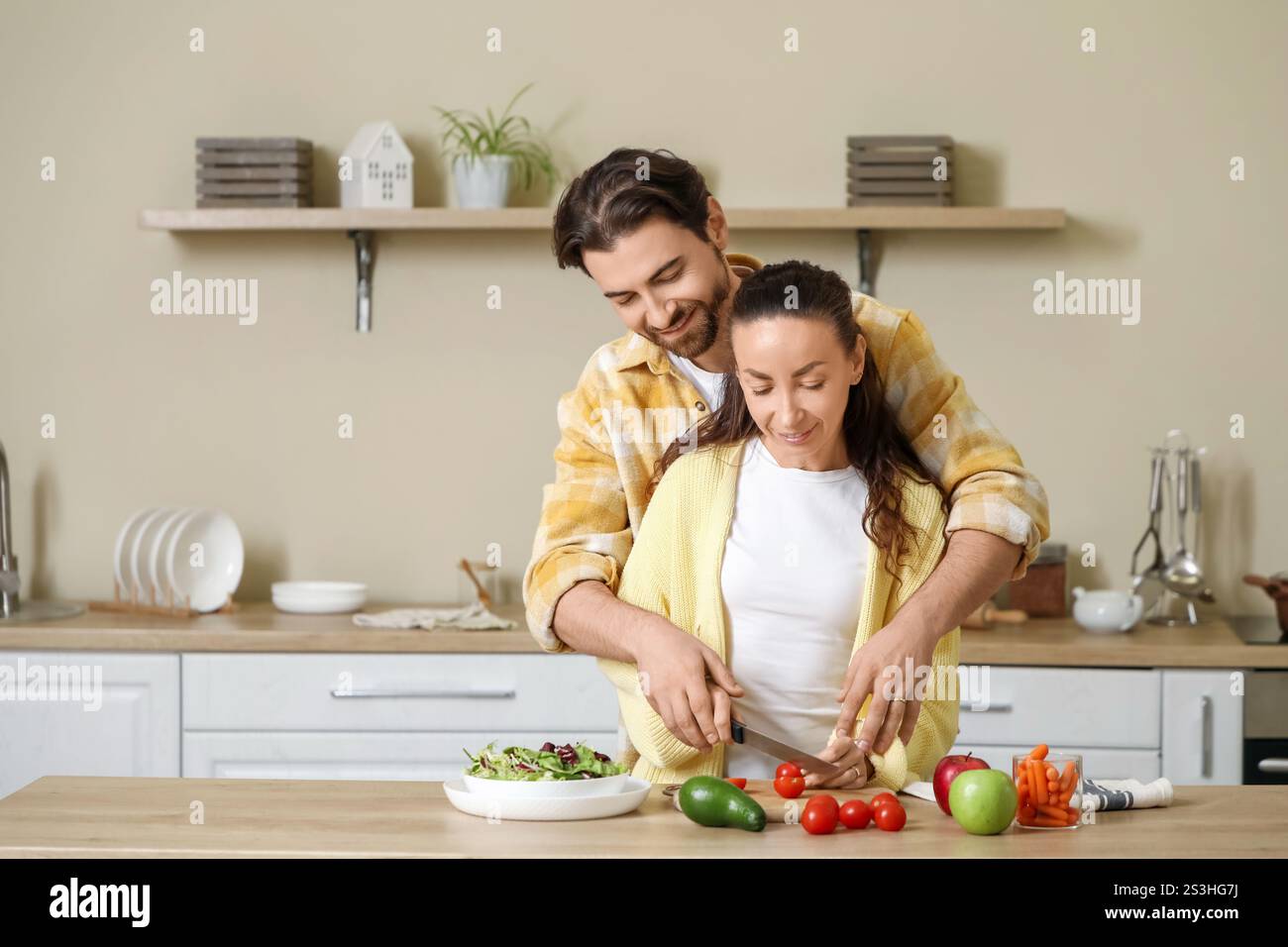 Middle aged couple cutting hi-res stock photography and images - Alamy