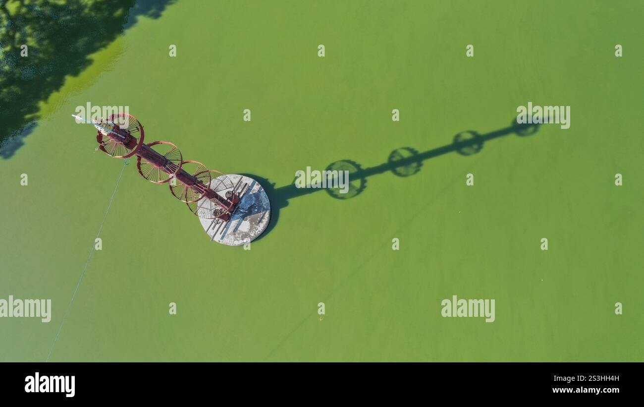 Mandalay, Myanmar: Aerial view of Yele Dhammayone shadow on ...
