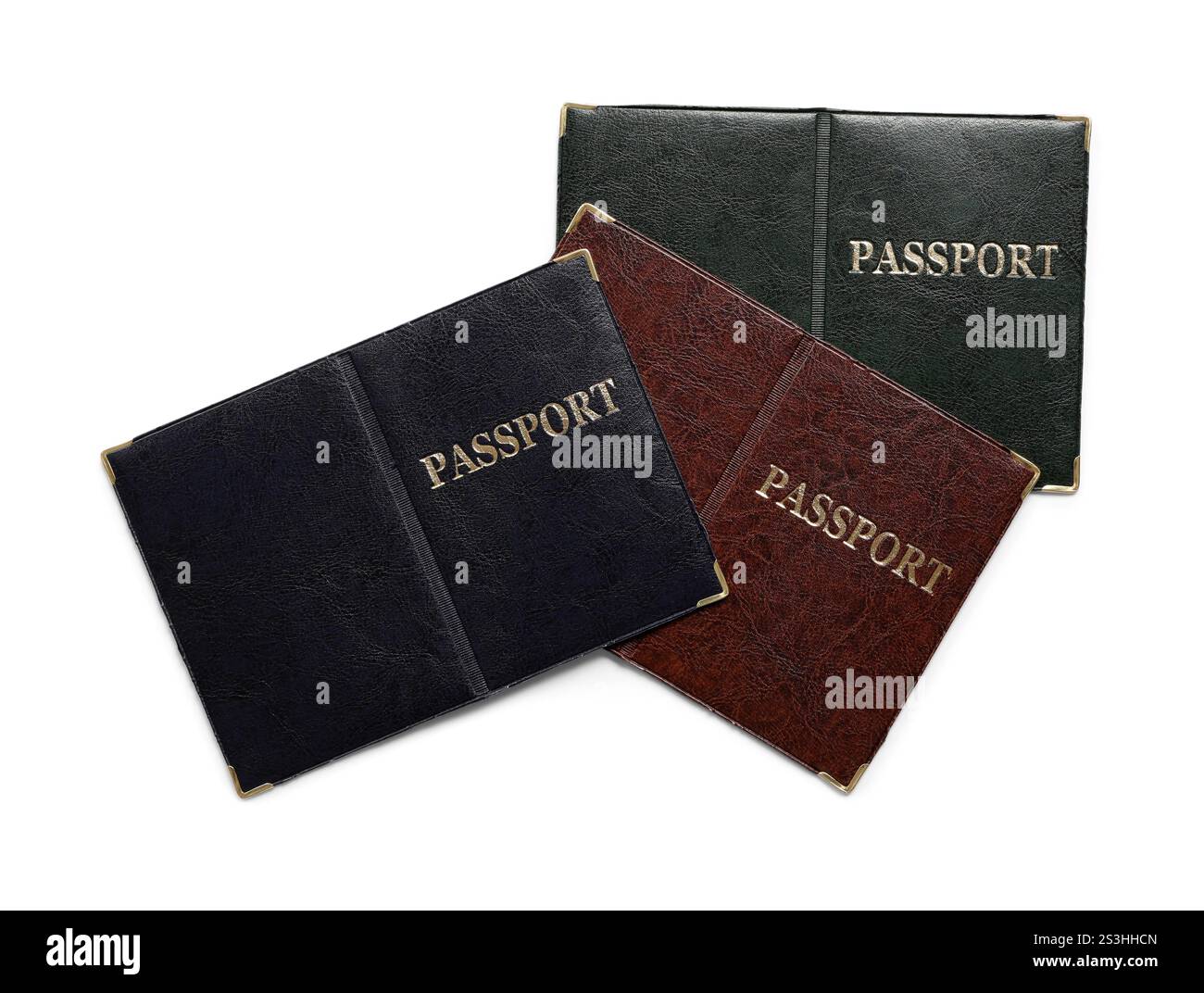 Different passports isolated on white background Stock Photo - Alamy