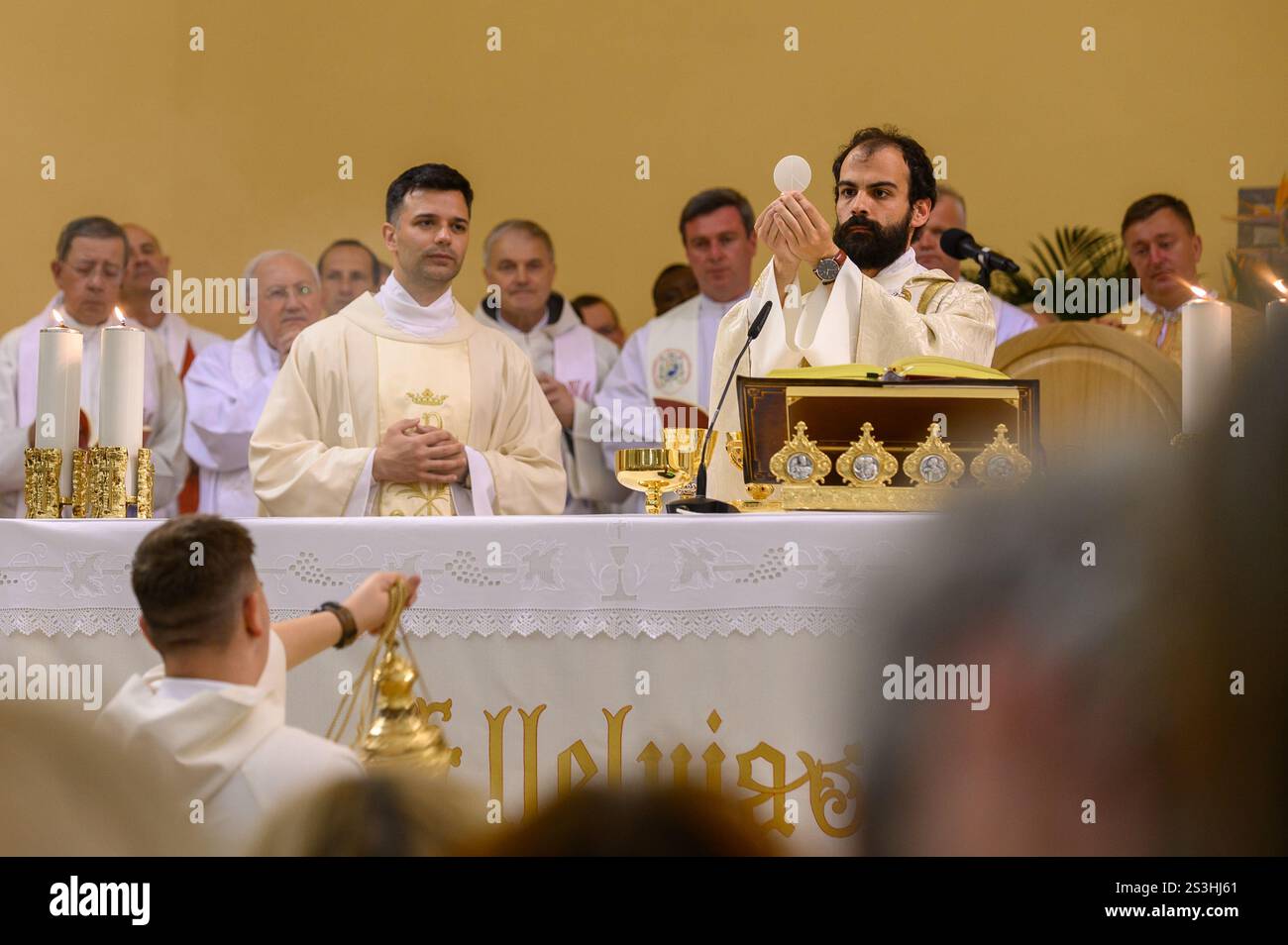 The Consecration moment of the Holy Mass on the Easter Vigil in St ...