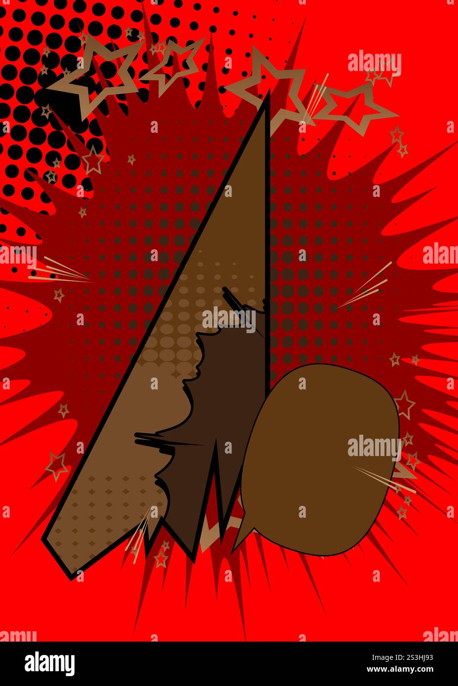 Cartoon red and brown classic comic book background. Retro vector ...