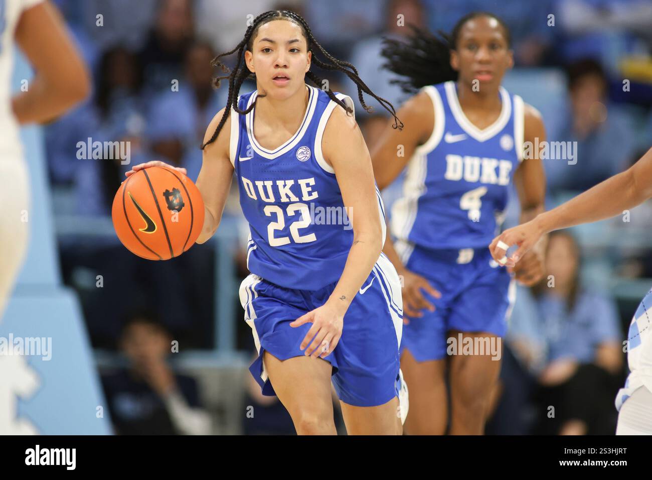 CHAPEL HILL, NC - JANUARY 09: Duke Blue Devils guard Taina Mair (22 ...