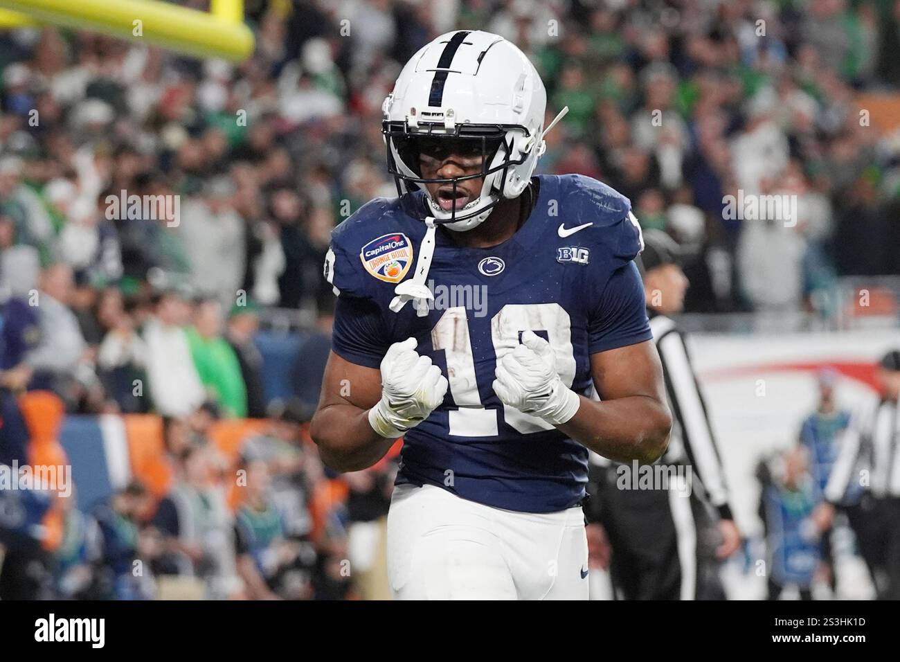 Penn State running back Nicholas Singleton (10) celebrates after ...