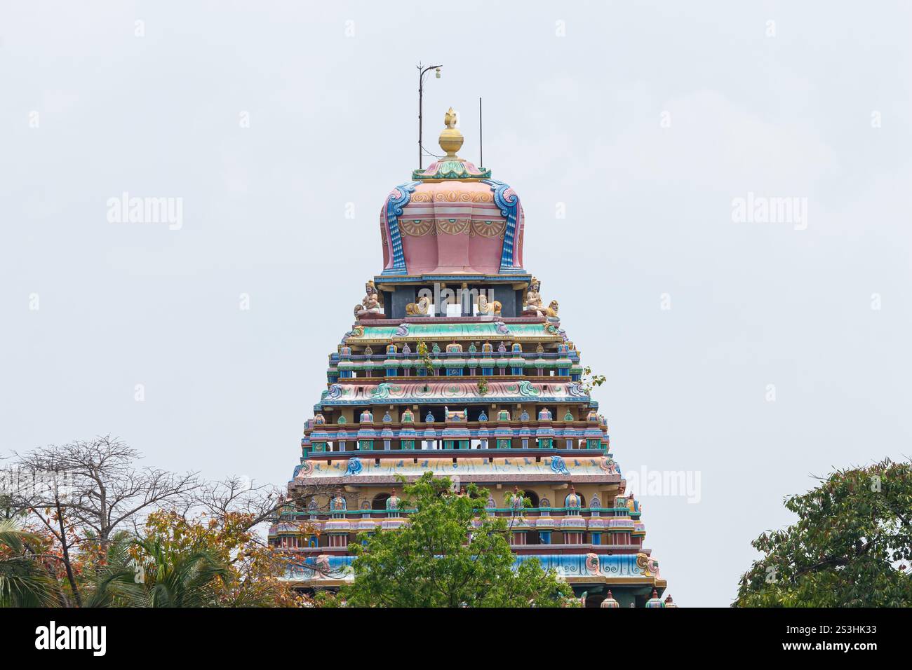 Beautiful Carvings of Hindu Deities on the Main Gopuram of Meenakshi ...