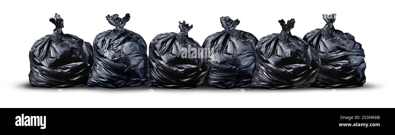 Group Of Garbage Bags as a symbol for Landfill Waste as a symbol of ...