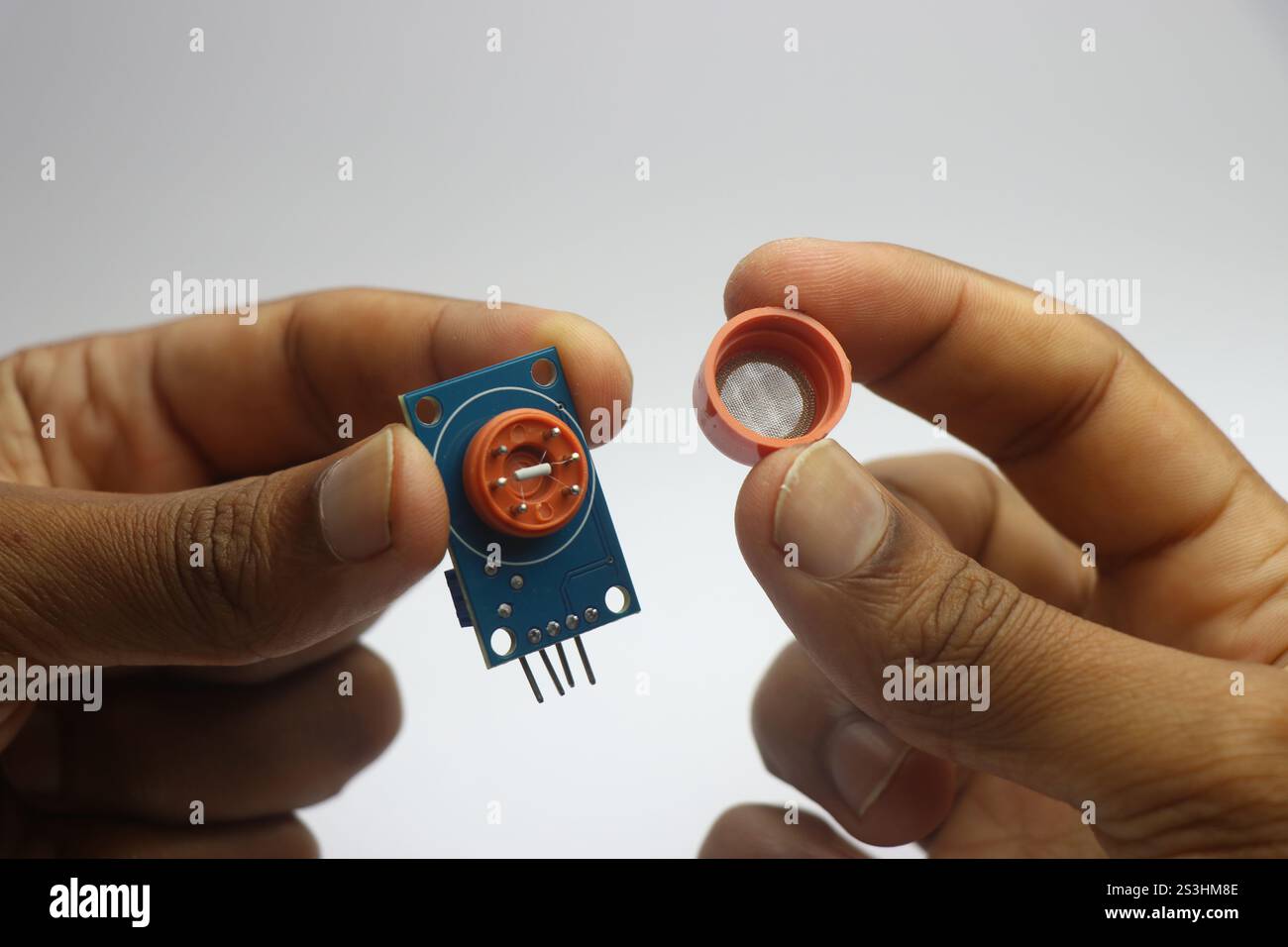 Alcohol detection sensor module with a view of its inside components ...