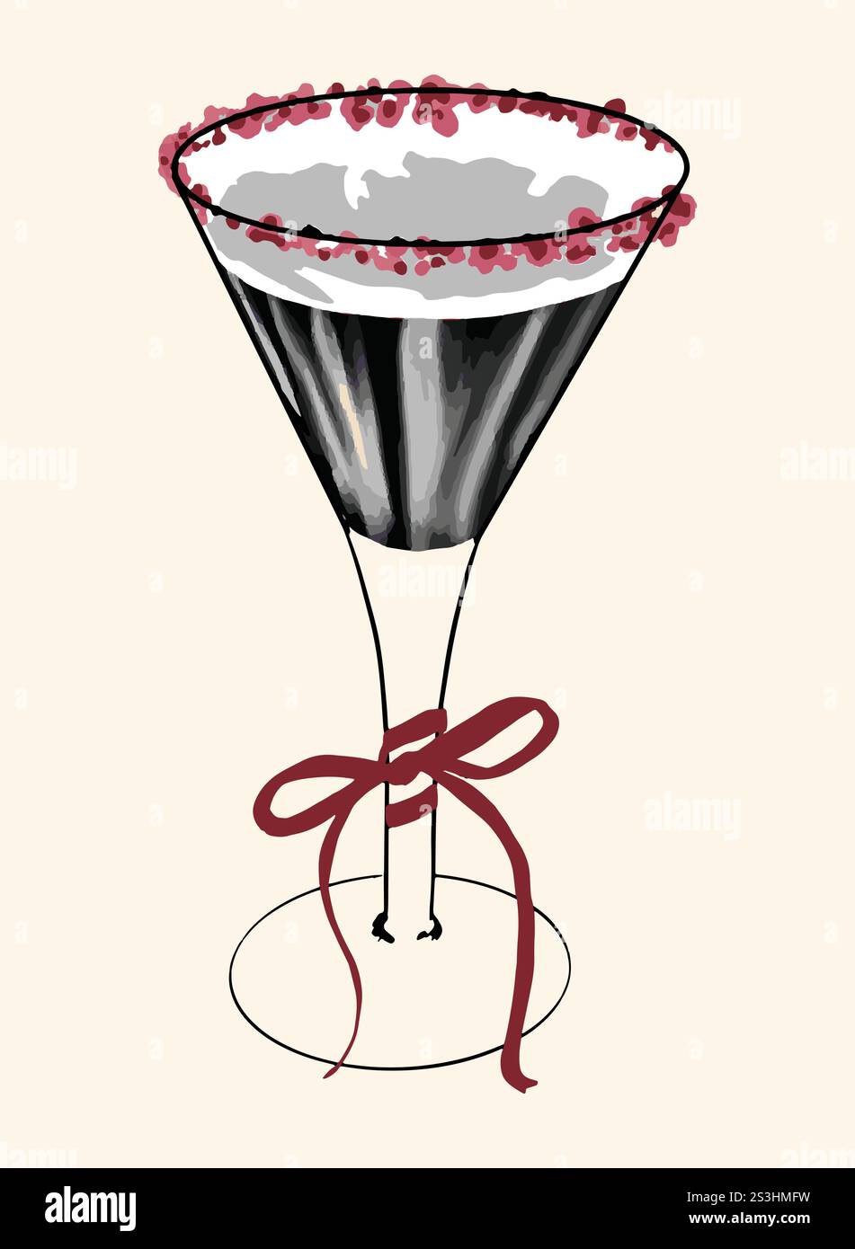 Isolated martini coquette illustration. Perfect for cocktail-themed ...