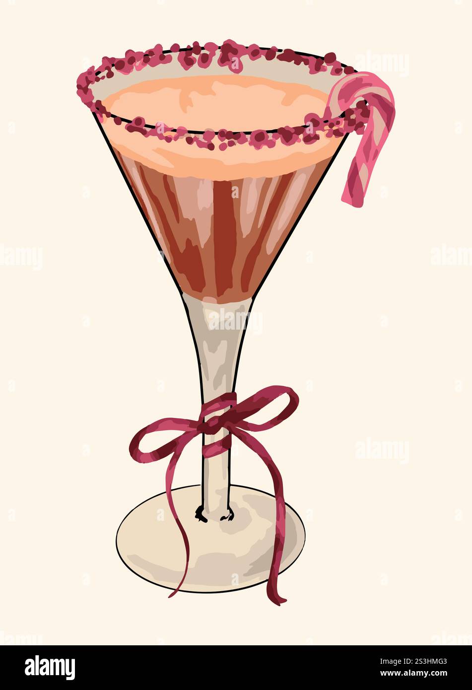 Isolated martini coquette illustration. Perfect for cocktail-themed ...