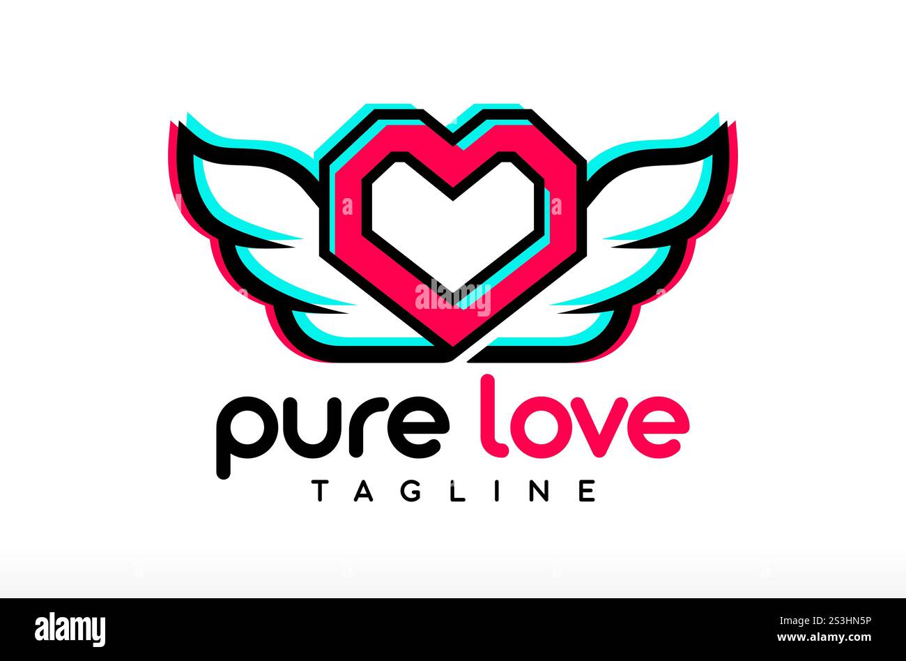 Love Logo, Pure Love Logo Design, Celebration Logo, Freedom Flying Love ...