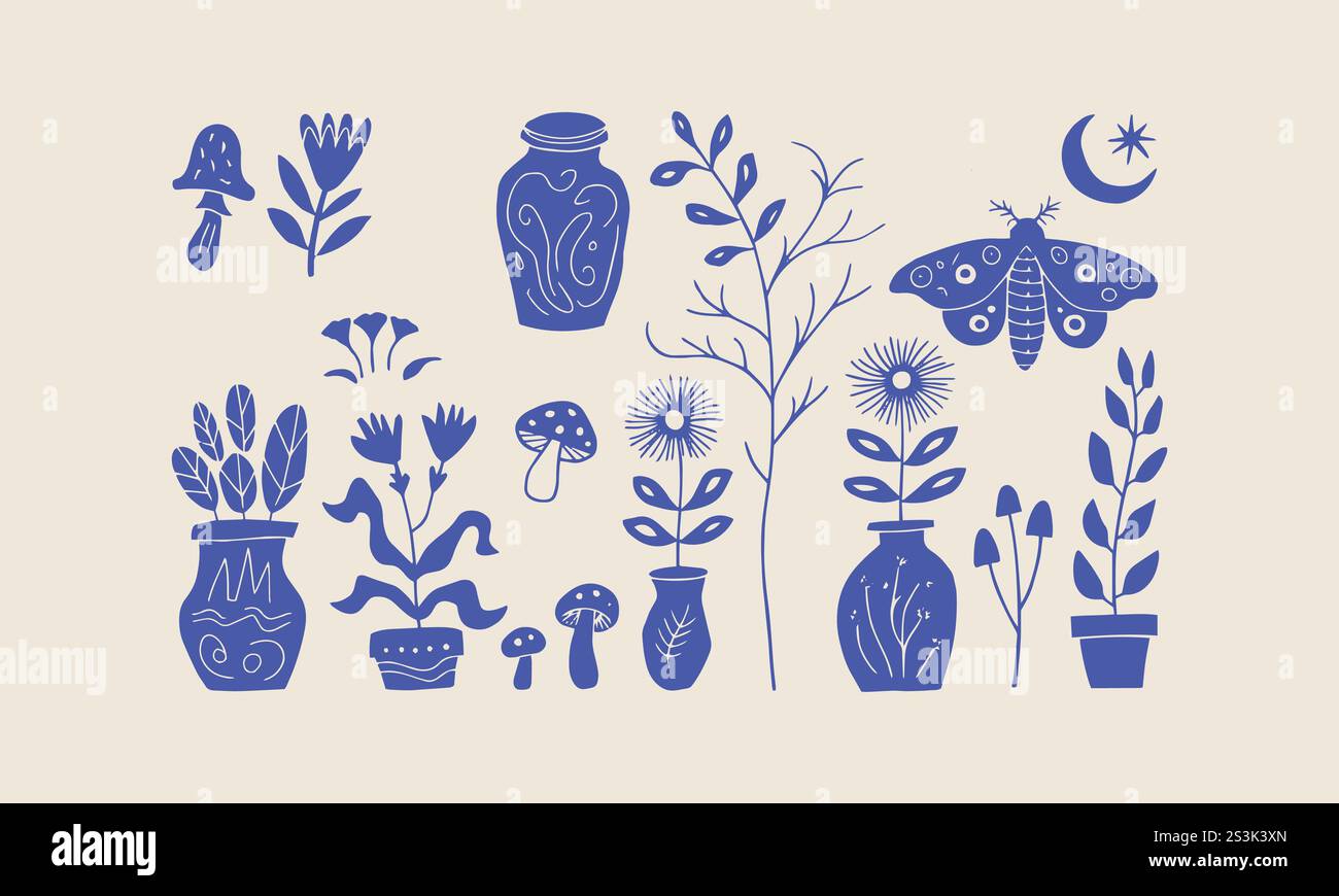 A whimsical vector illustration featuring hand-drawn elements, easily ...