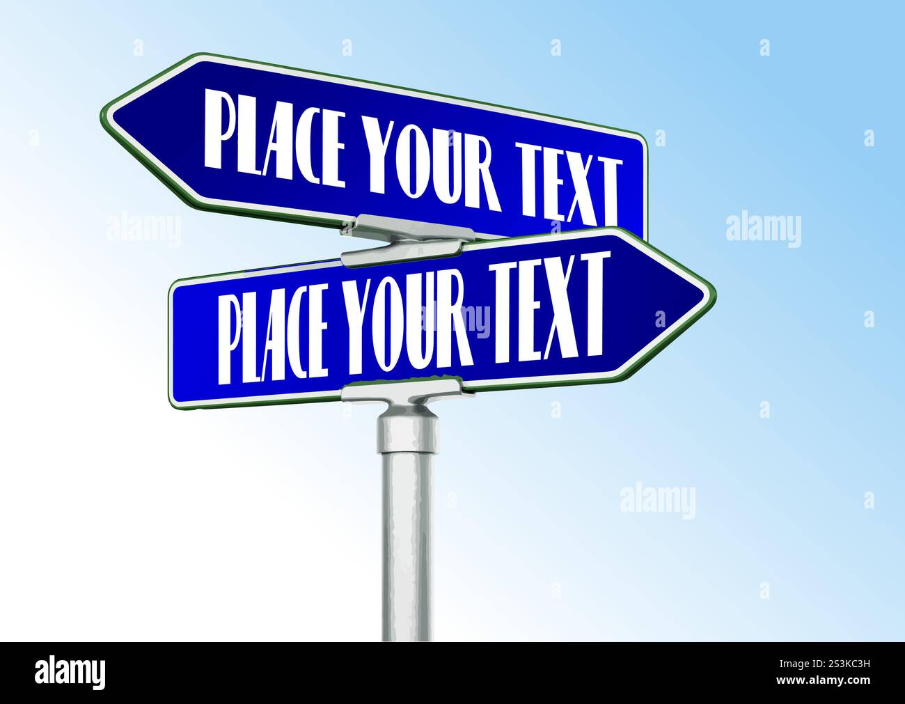 Pointer in different directions. Vector 3d hand drawn illustration ...