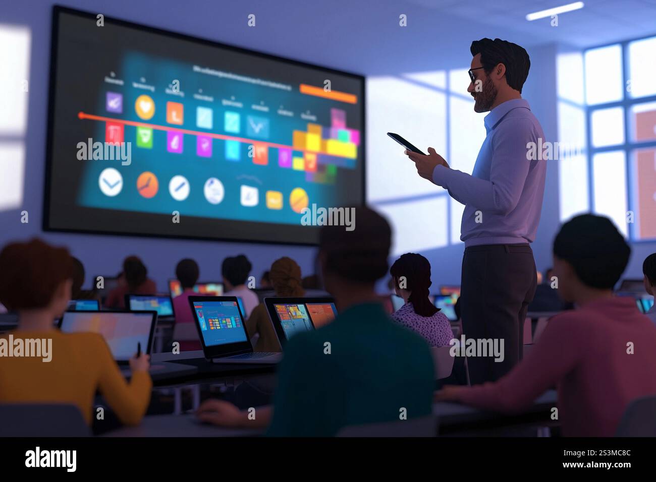 Educator engages students using technology to enrich learning in a ...