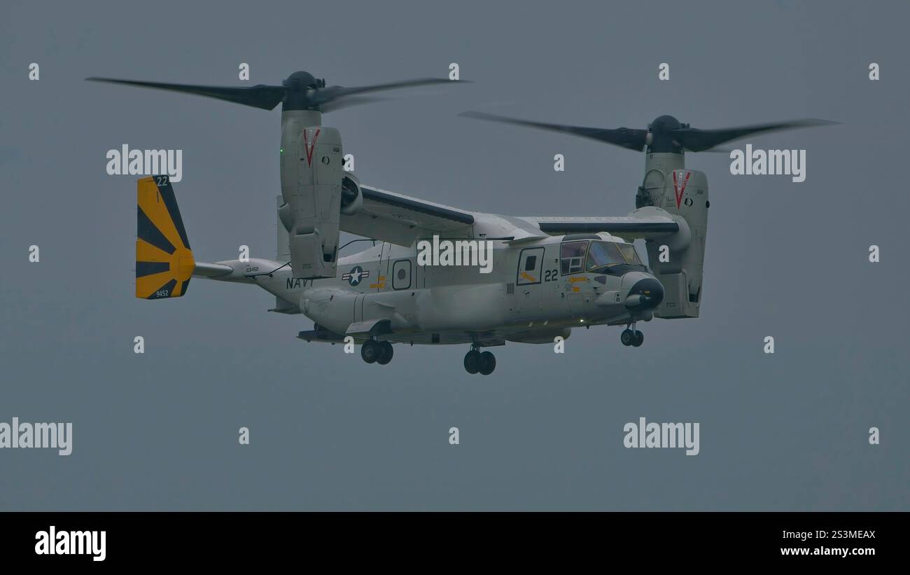 US Navy CMV-22B Osprey conduct missions from Singapore Base Stock Photo ...