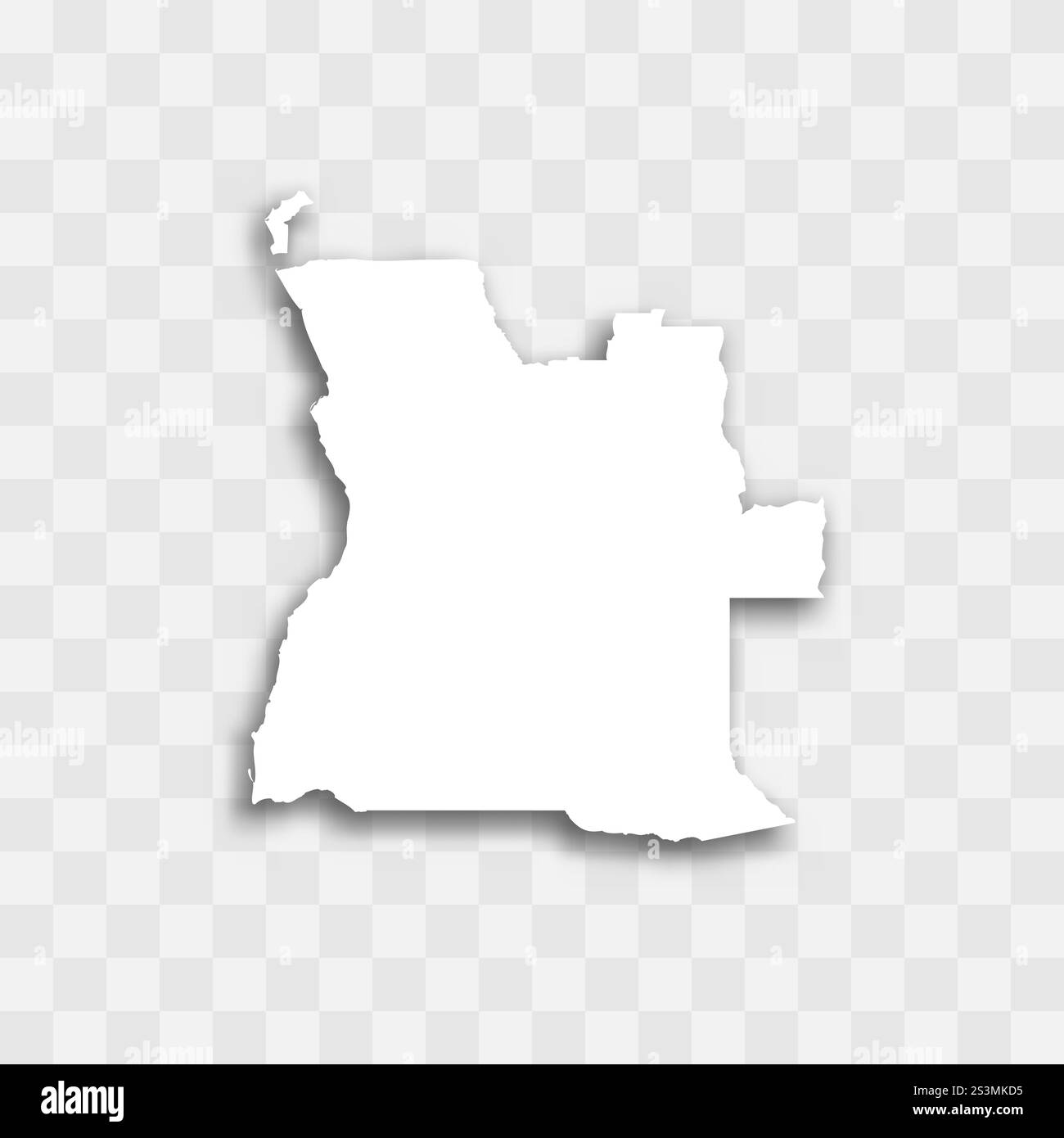 Angola high detailed vector representation of country silhouette. White ...