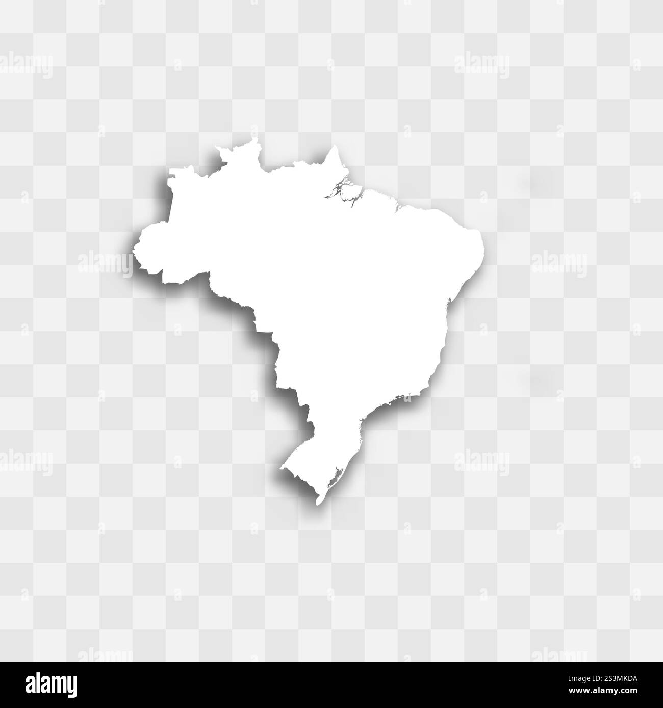 Brazil high detailed vector representation of country silhouette. White ...