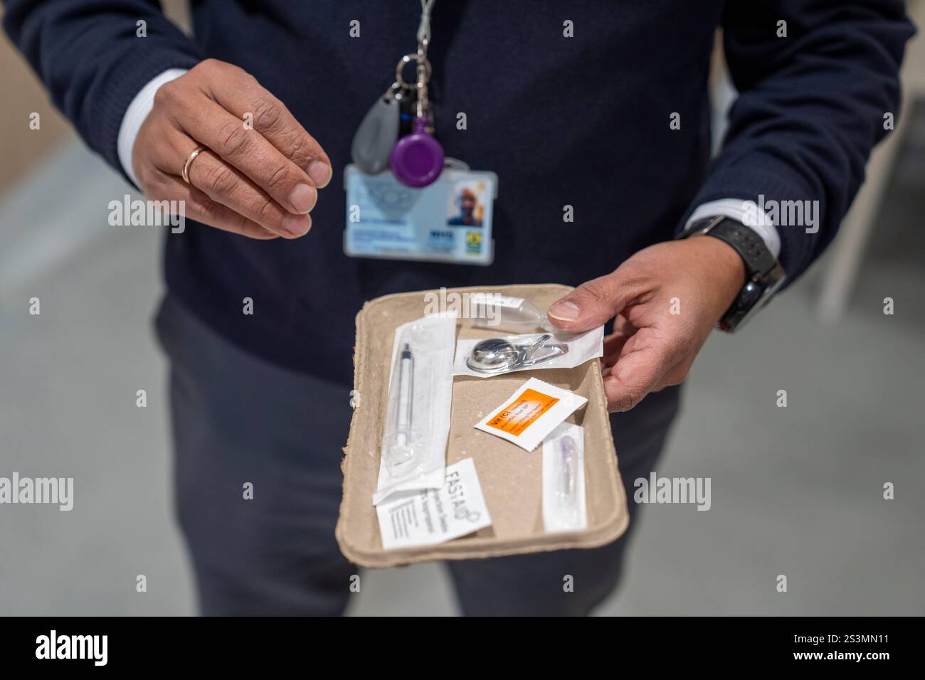 An injection kit that will be provided to users at The Thistle drugs ...