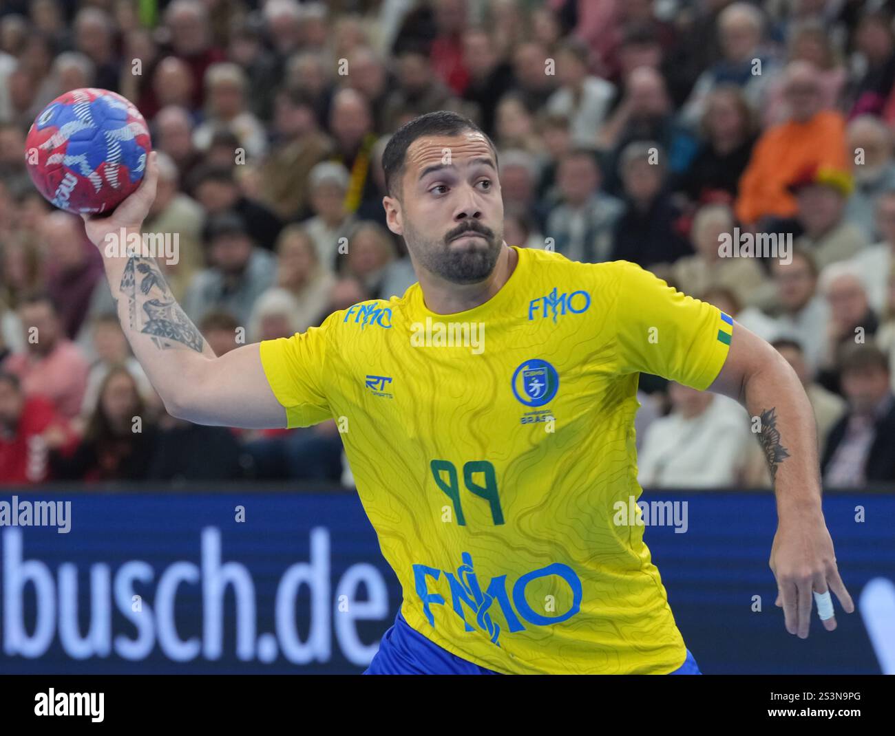 09 January 2025, Schleswig-Holstein, Flensburg: Handball: International ...