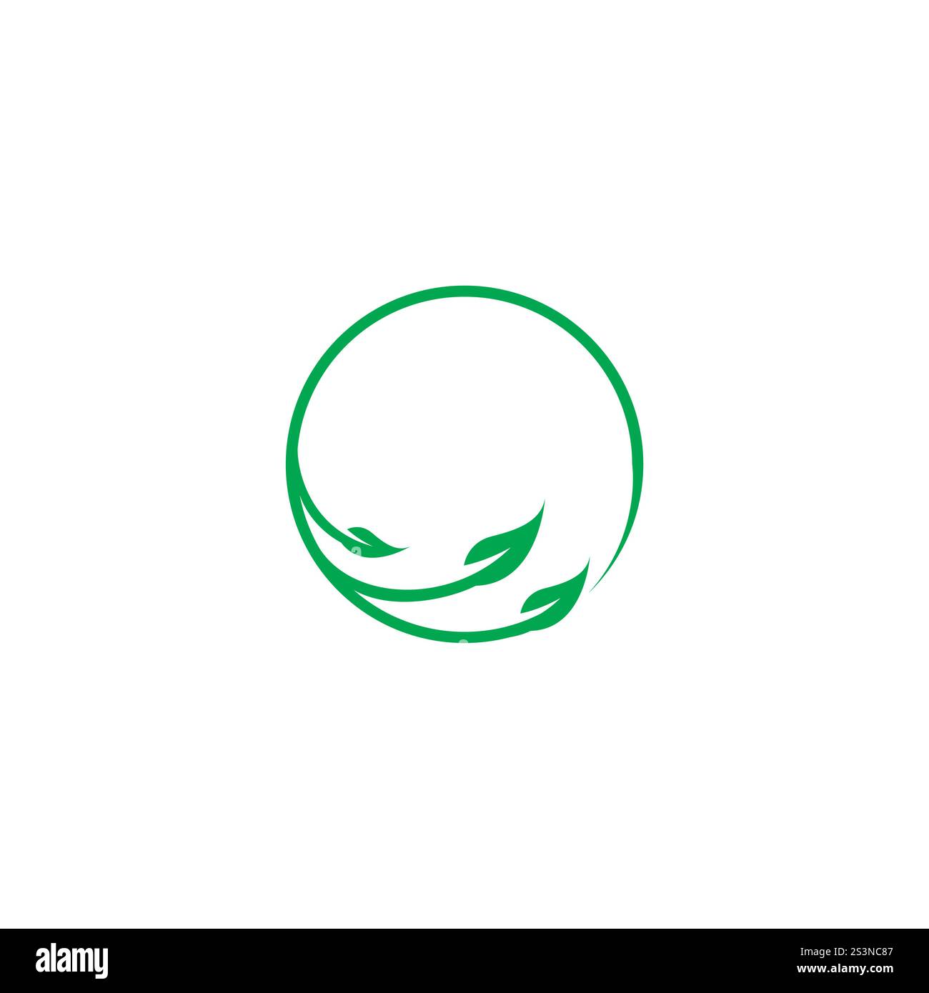 Circle leaf Logo Vector. Leaves Icon Stock Vector Image & Art - Alamy