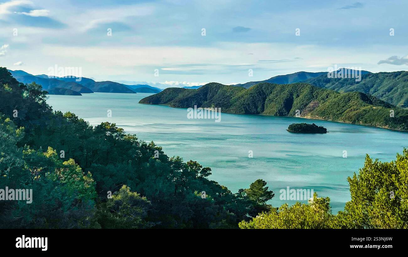 Scenery of the bays and coves in the Marlborough Sounds with some ...