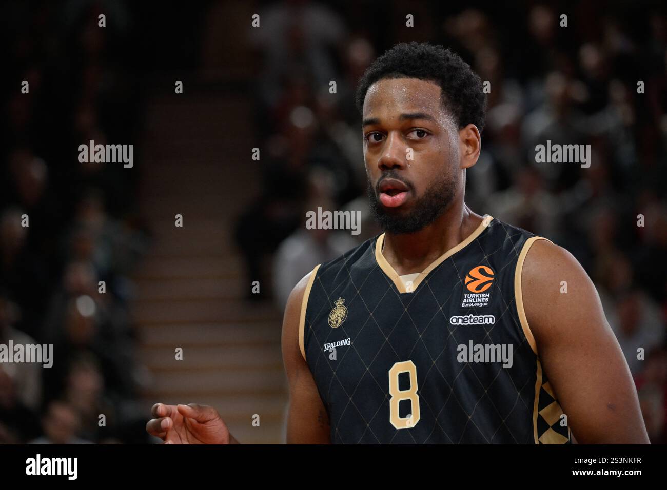 Monaco, France. 09th Jan, 2025. Monaco player #8 Jordan Loyd is seen in ...