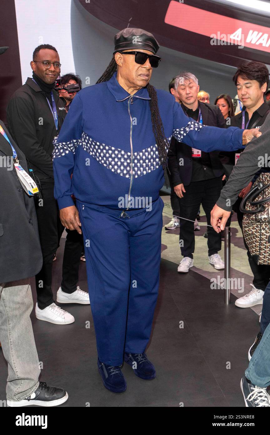Stevie Wonder bei der Consumer Electronics Show 2025 im Las Vegas ...
