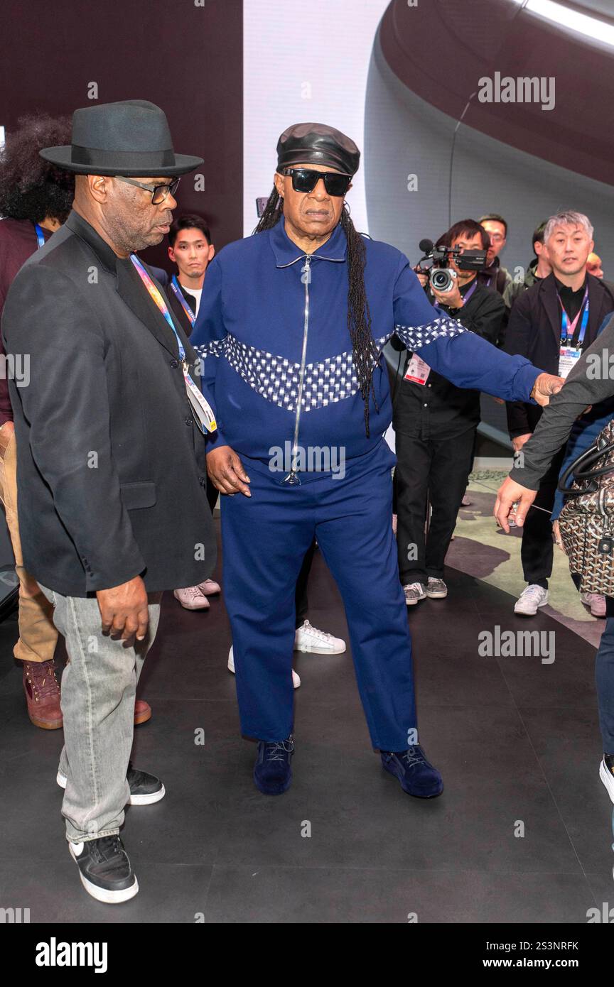 Stevie Wonder bei der Consumer Electronics Show 2025 im Las Vegas ...