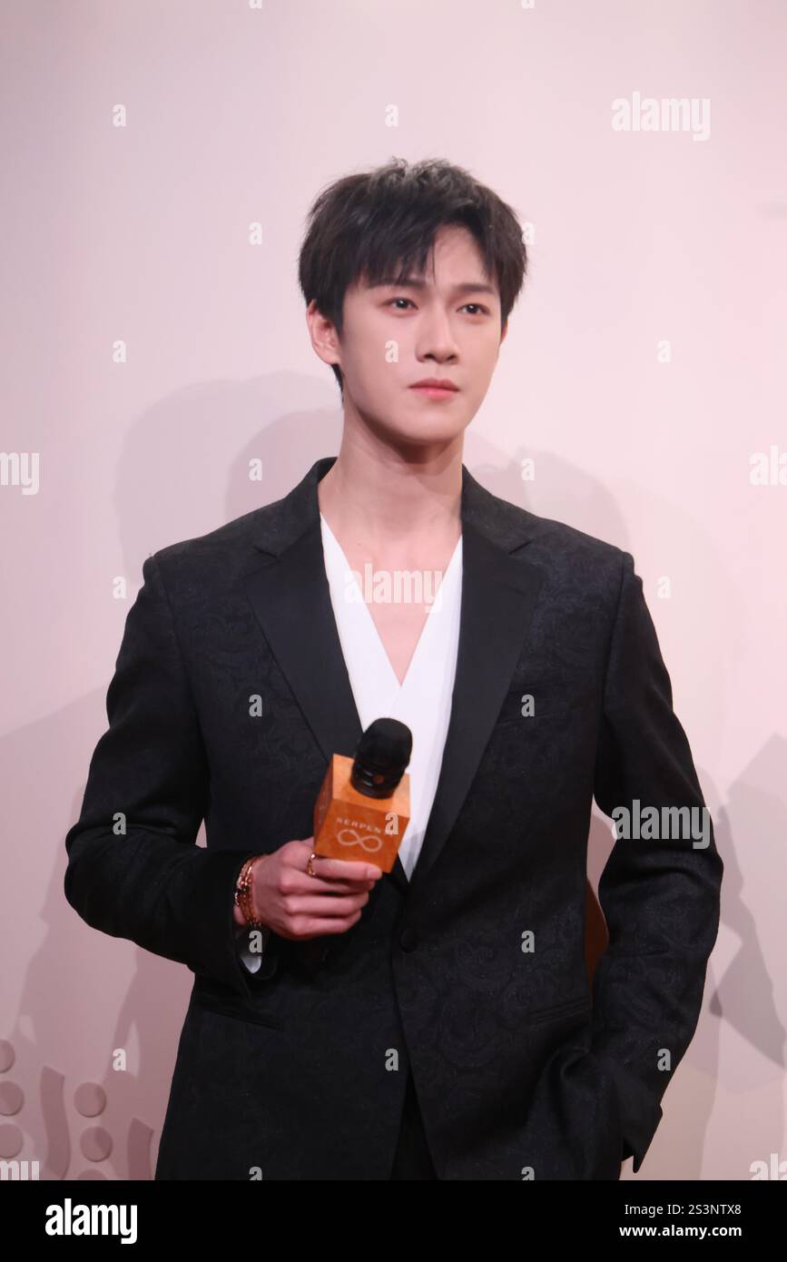 Chinese actor and singer Li Yunrui attends an activity in Shanghai ...