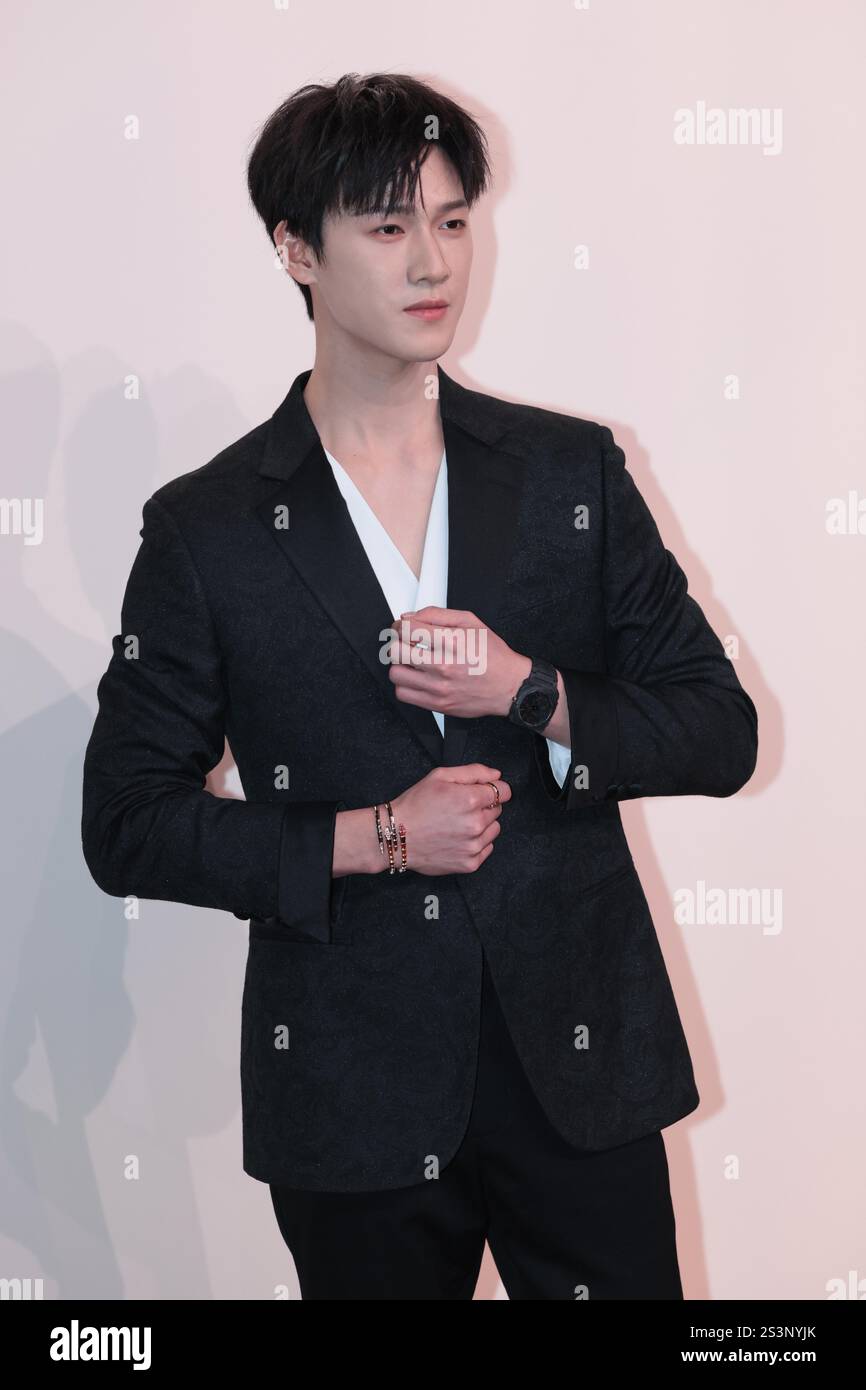 Chinese actor and singer Li Yunrui attends an activity in Shanghai, China, 8 January, 2025 Stock ...