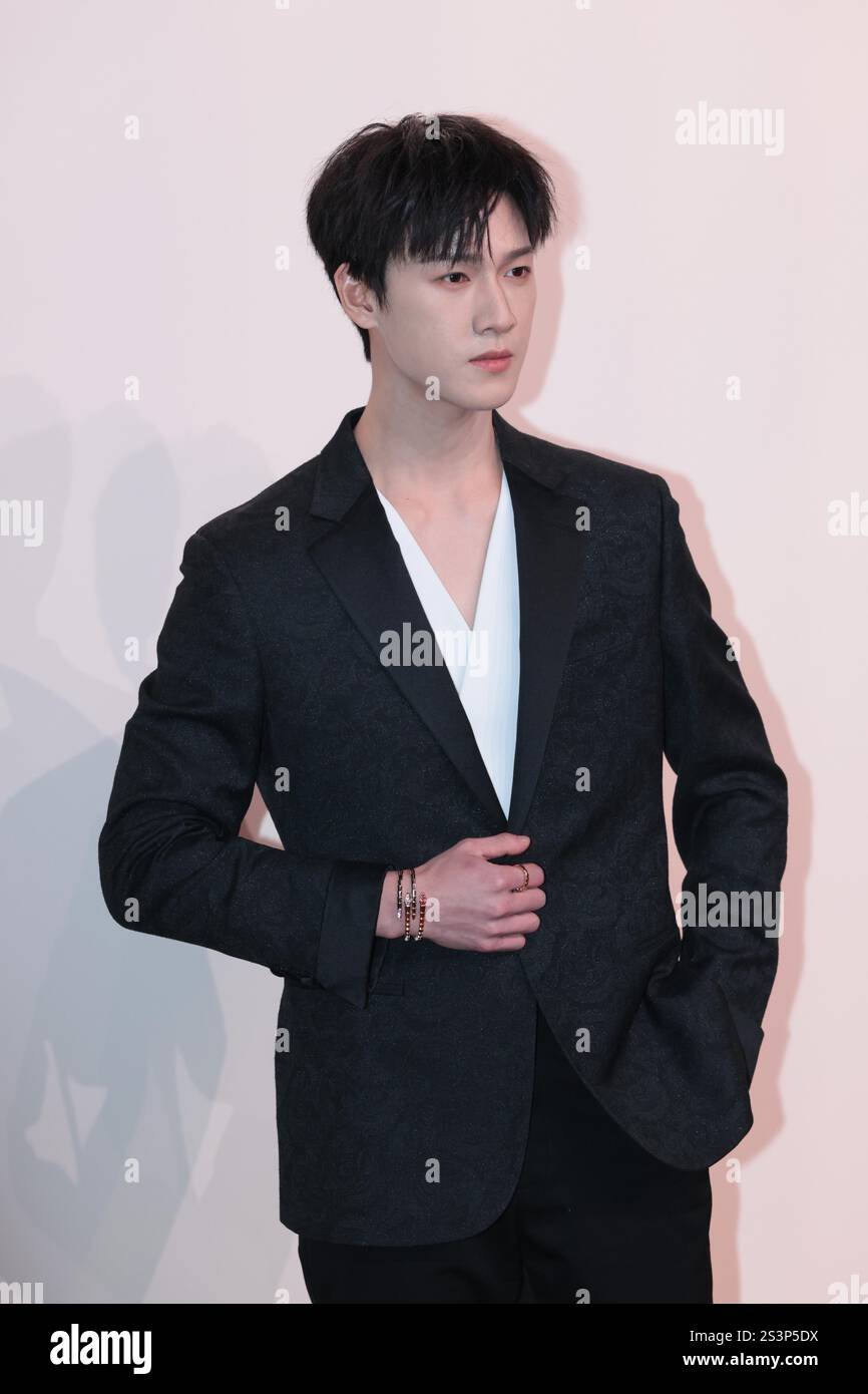 Chinese actor and singer Li Yunrui attends an activity in Shanghai ...