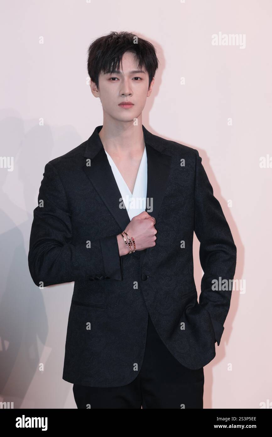 Chinese actor and singer Li Yunrui attends an activity in Shanghai ...