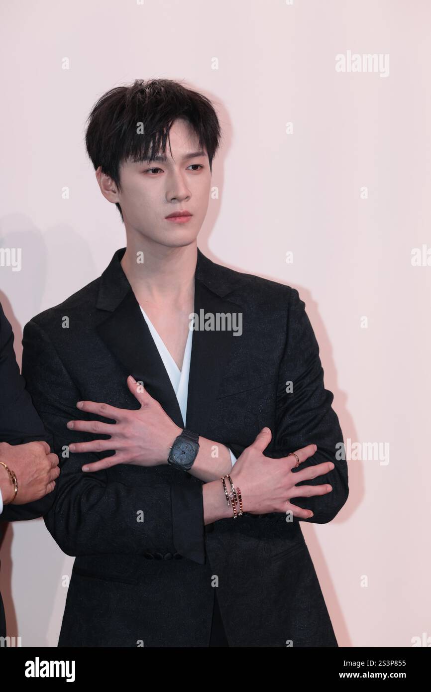 Chinese actor and singer Li Yunrui attends an activity in Shanghai ...