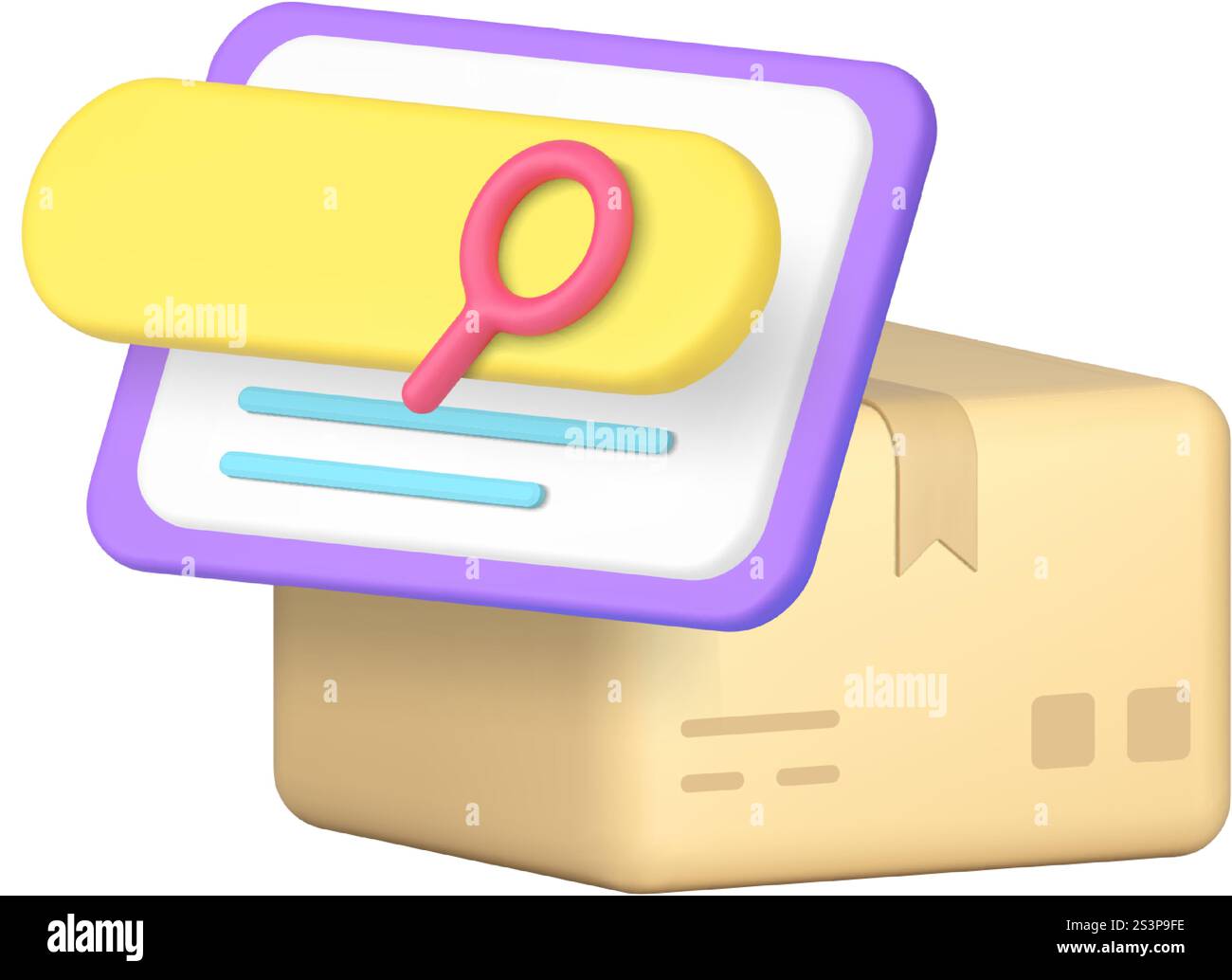 Postal parcel address delivery searching online shopping service 3d ...