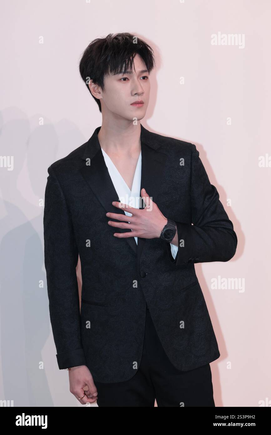 Chinese actor and singer Li Yunrui attends an activity in Shanghai, China, 8 January, 2025 Stock ...