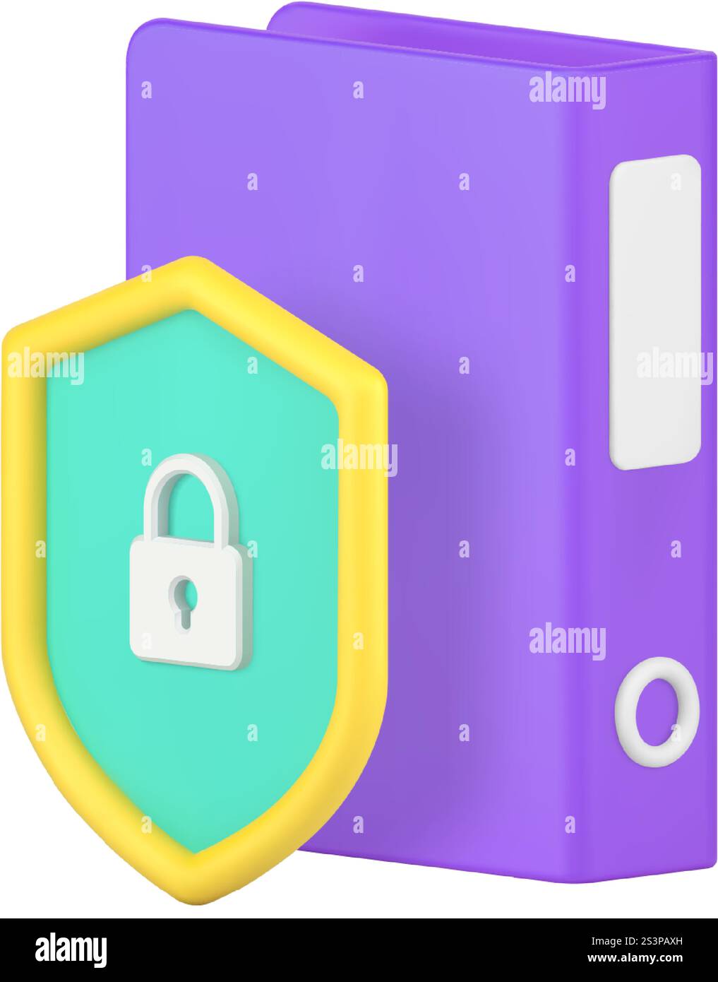 Business Document File Data Protection Security Storage 3d Icon
