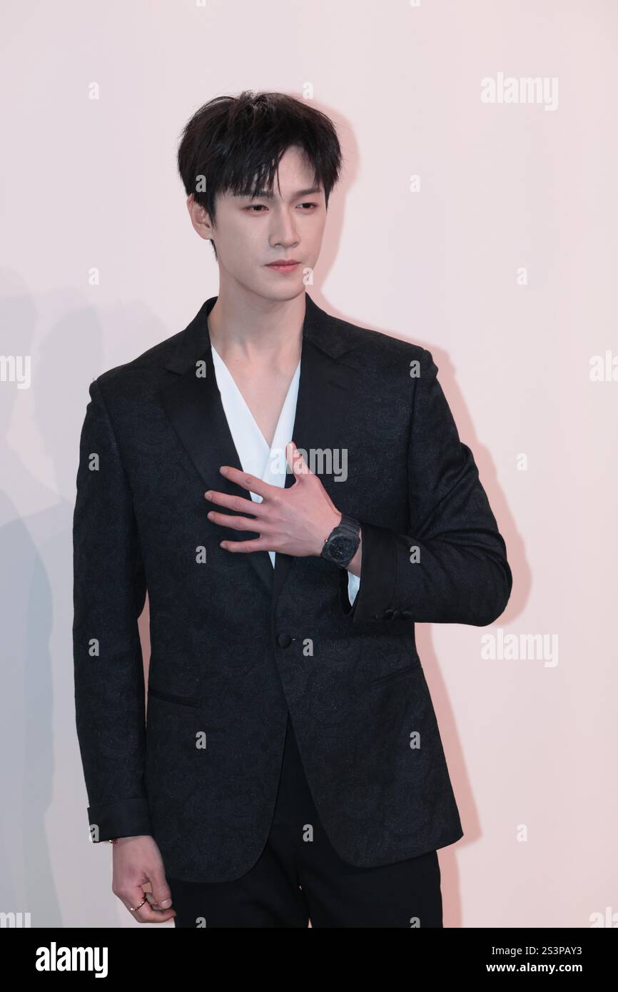 Chinese actor and singer Li Yunrui attends an activity in Shanghai, China, 8 January, 2025 Stock ...