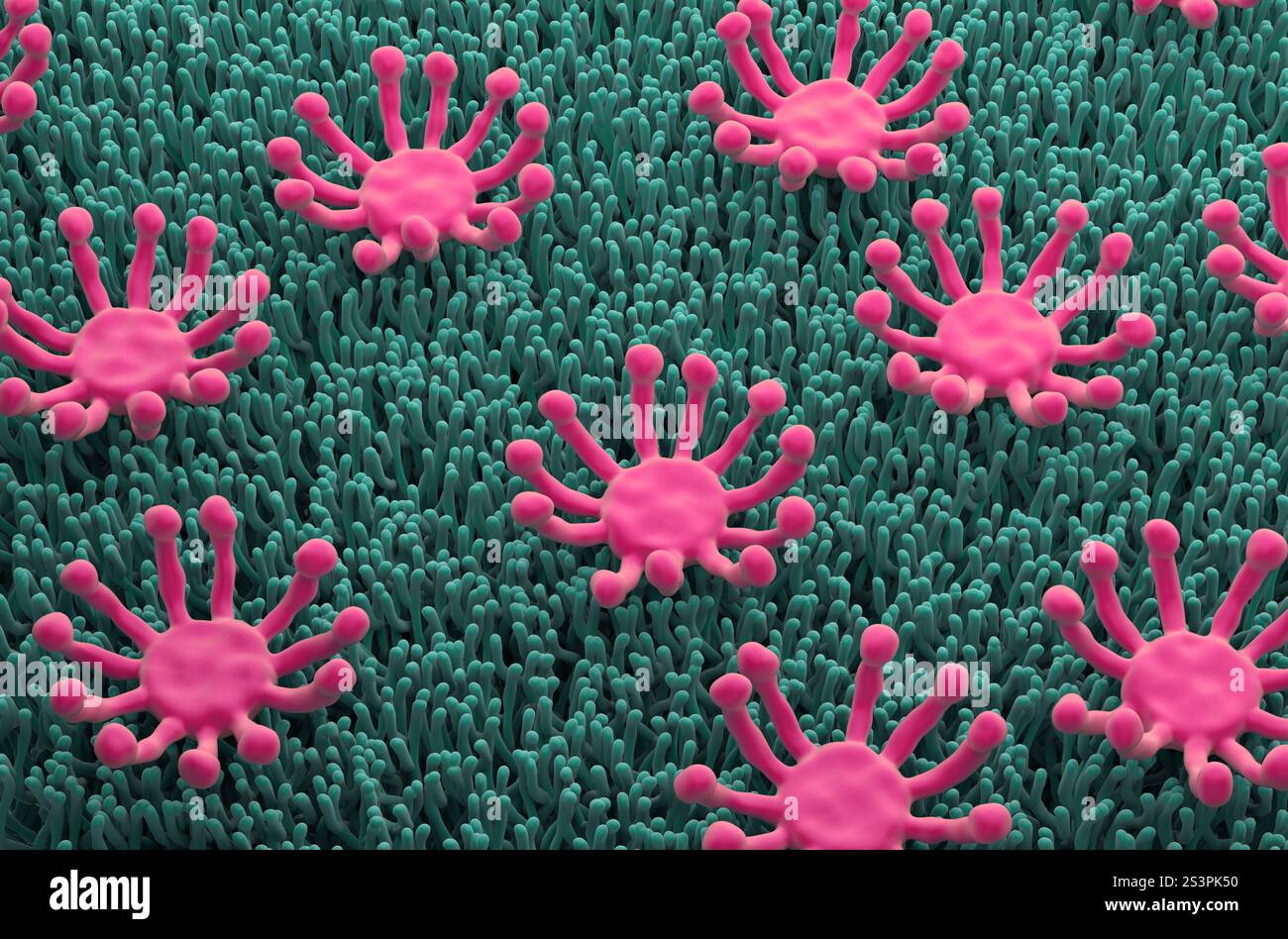 Smell (olfactory) receptor - isometric view 3d illustration Stock Photo ...