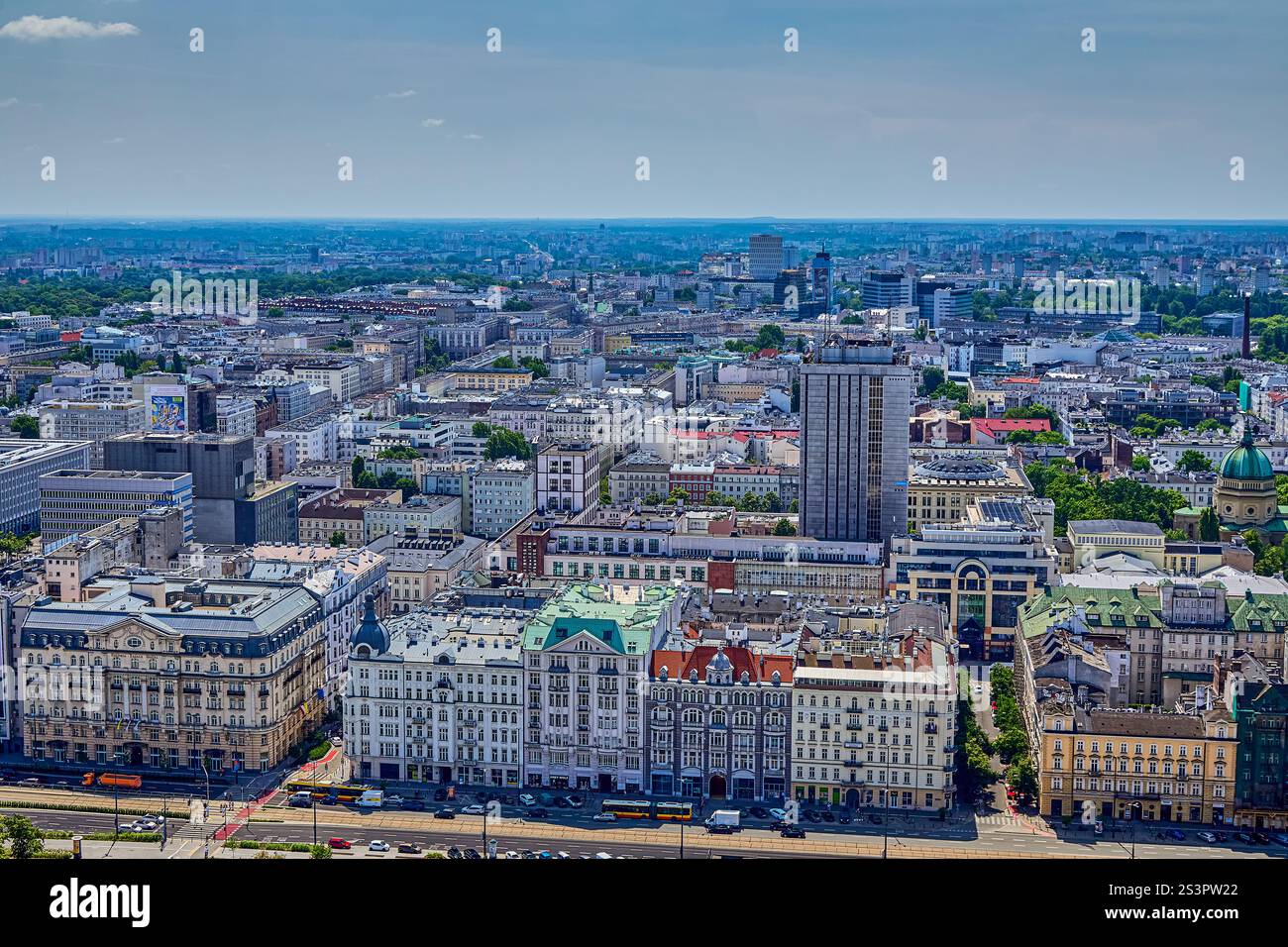 Warsaw city skyline overlooking hi-res stock photography and images - Alamy