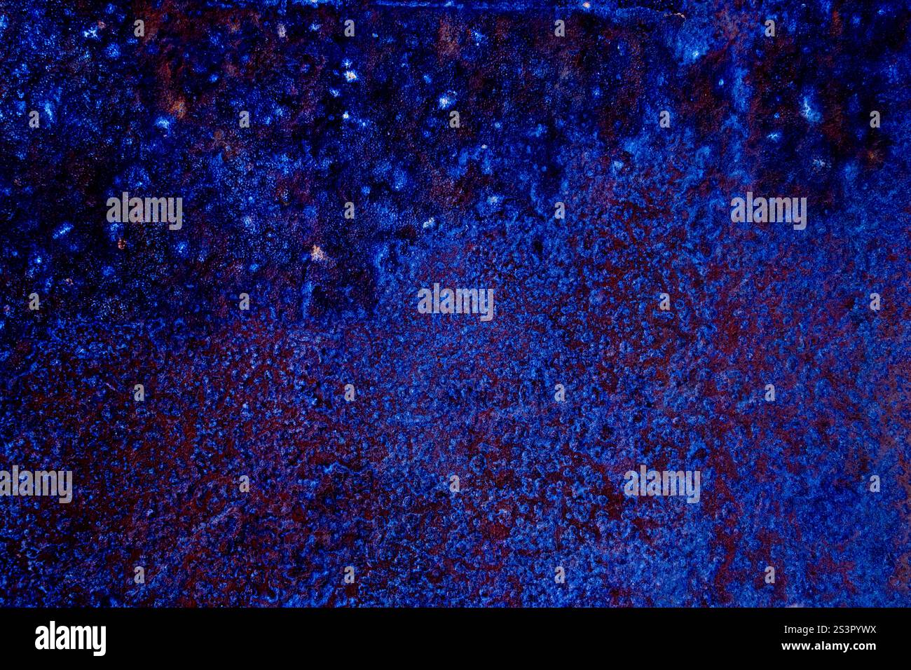 Textured artwork featuring a vibrant blue and red color palette ...