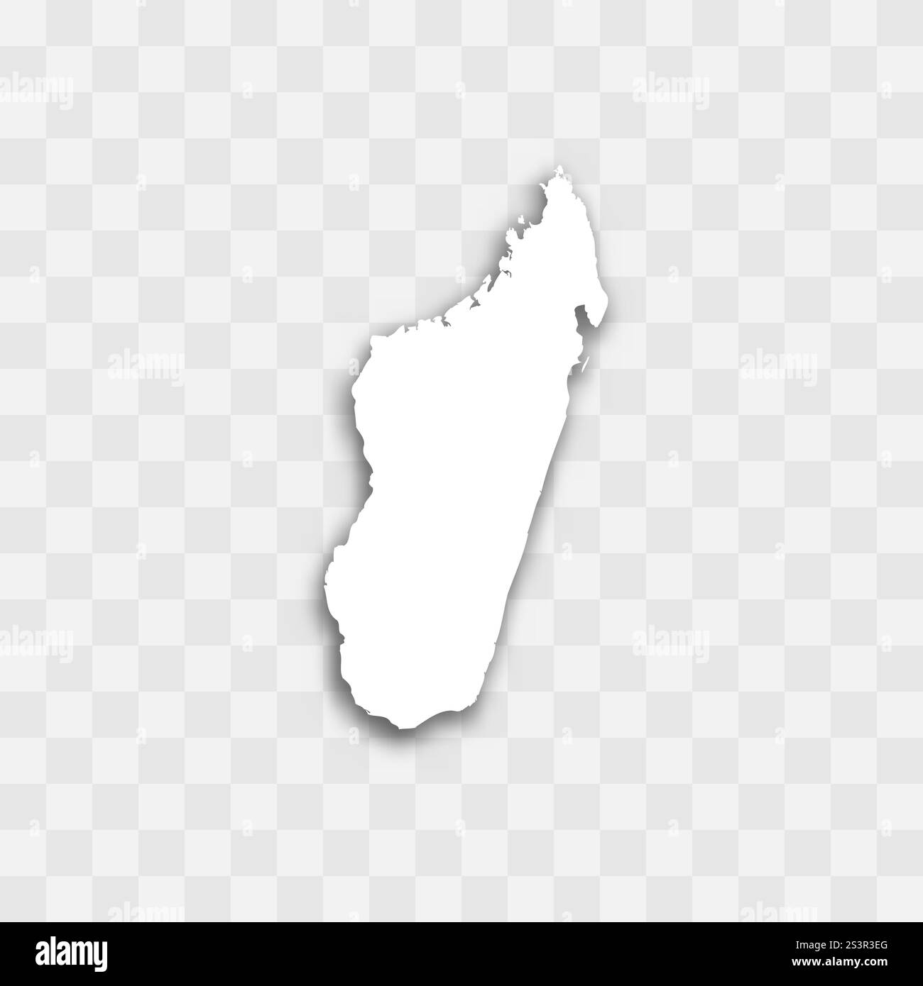 Madagascar high detailed vector representation of country silhouette ...