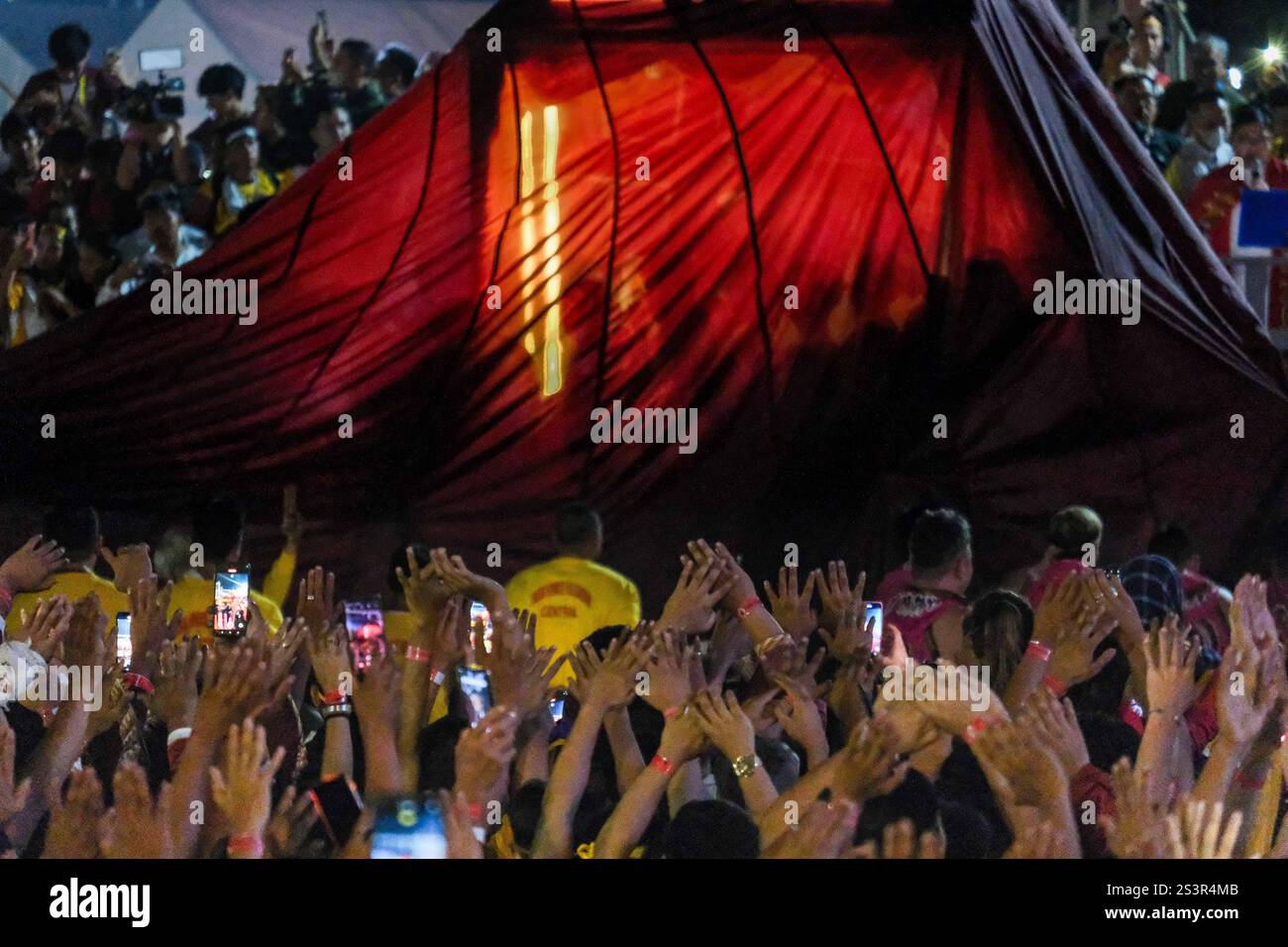 Translacion 2025 in Manila, Philippines A light inside the carriage ...