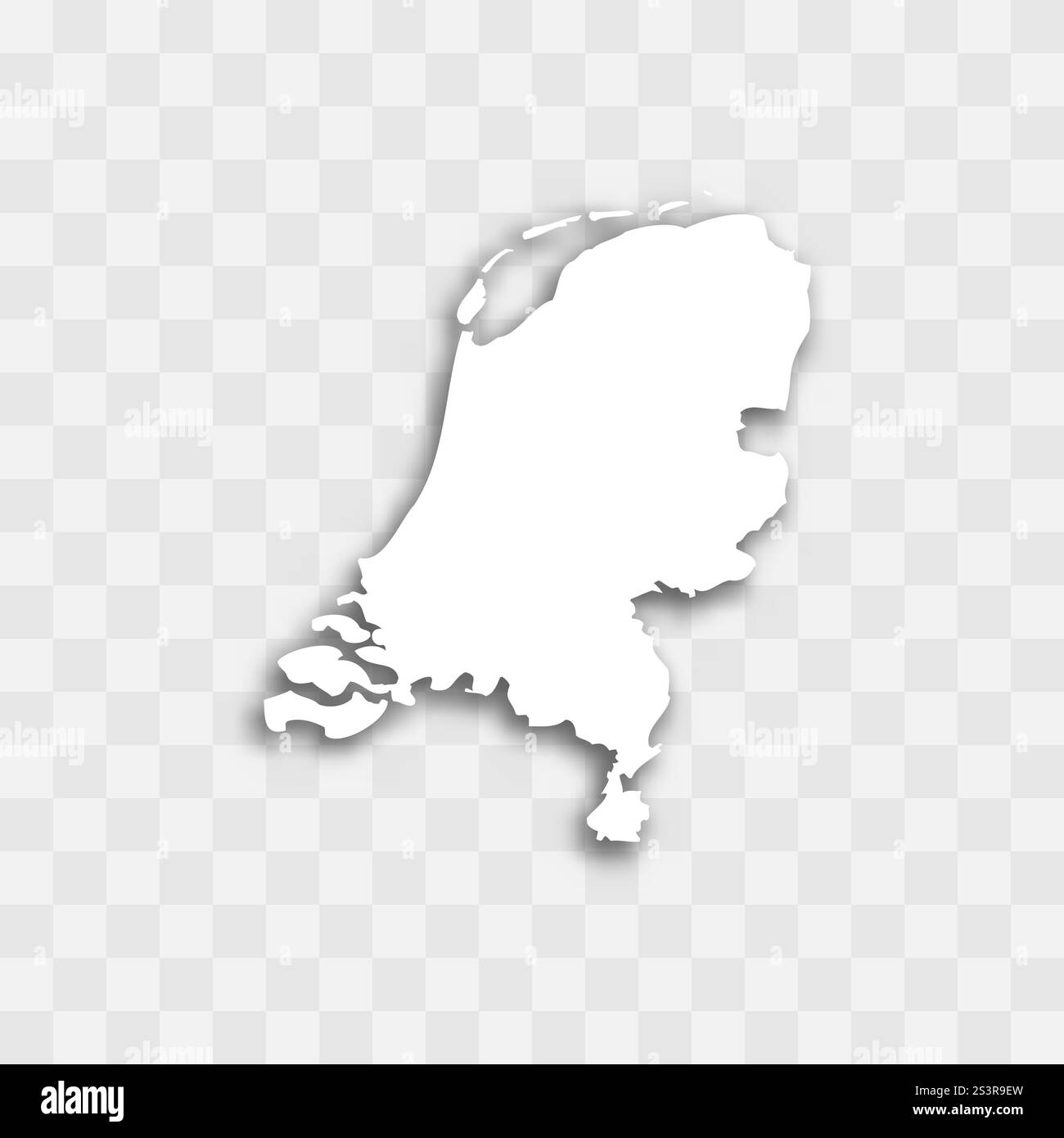Netherlands high detailed vector representation of country silhouette ...