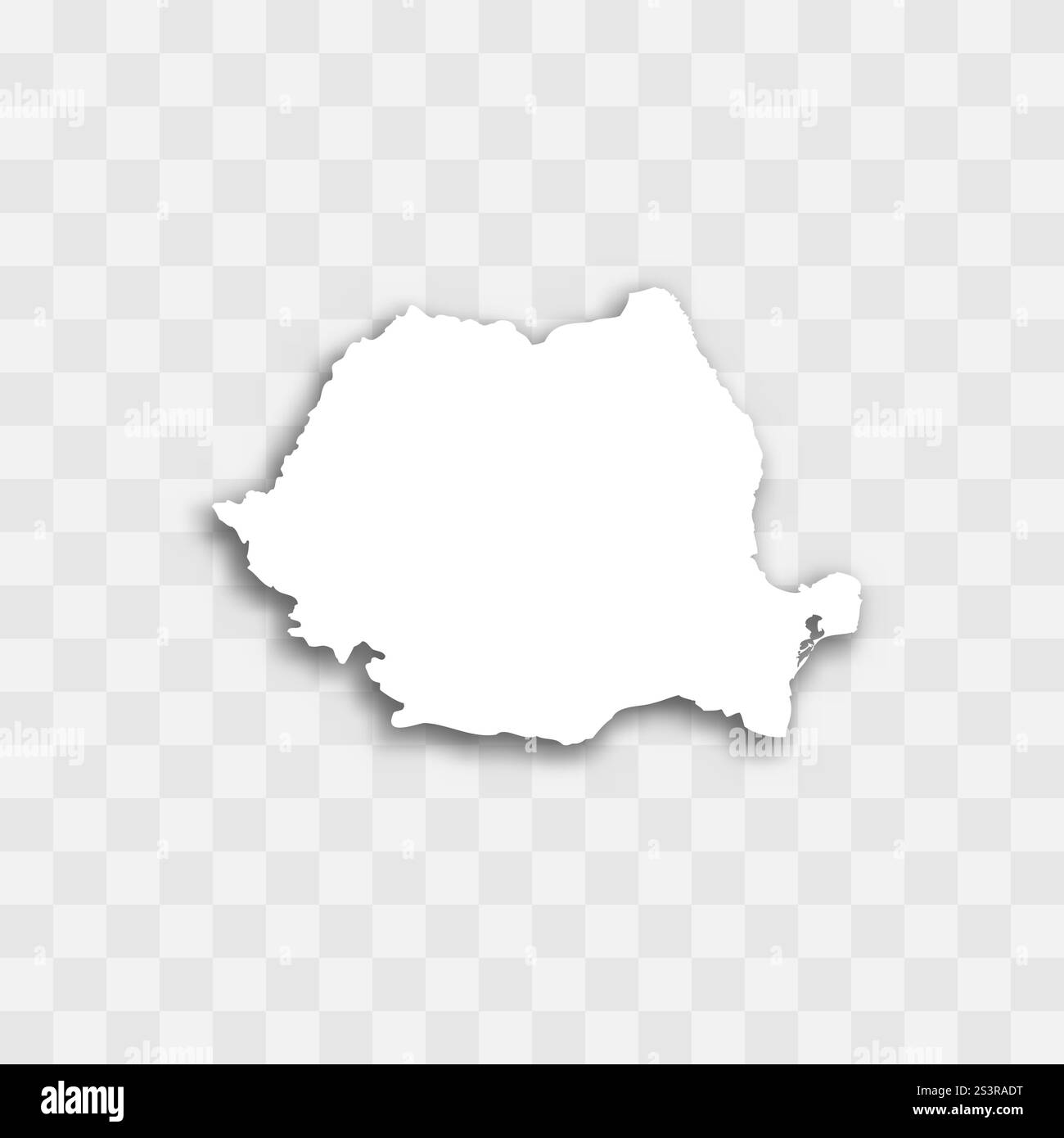 Romania high detailed vector representation of country silhouette ...