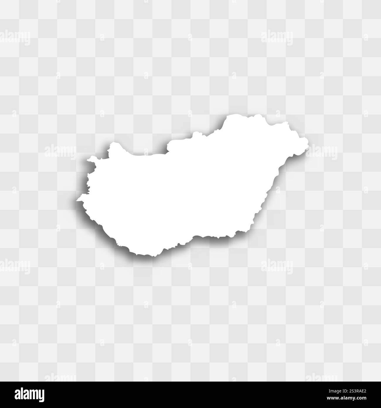 Hungary high detailed vector representation of country silhouette ...