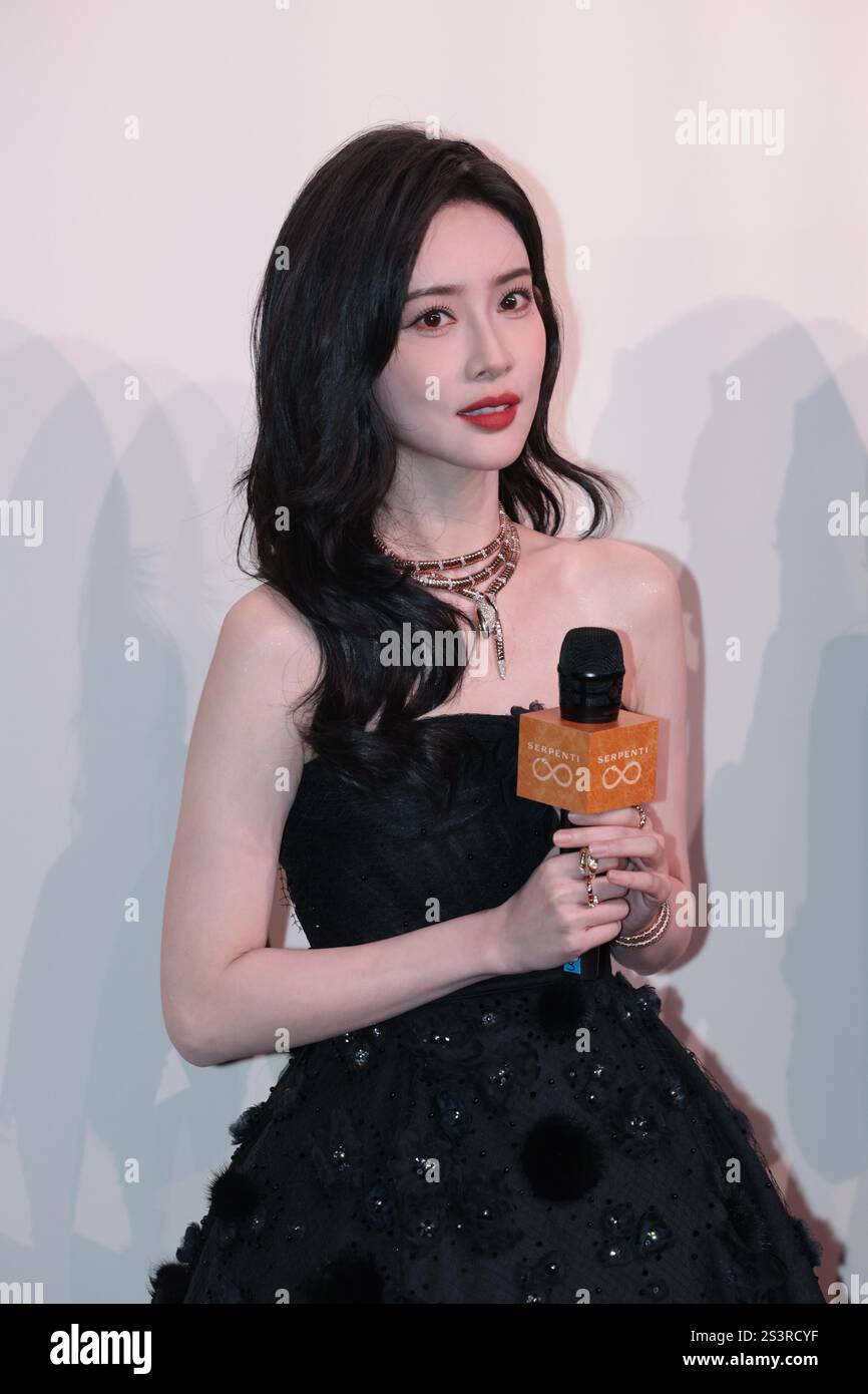 Chinese actress Meng Ziyi attends an activity in Shanghai, China, 8 January, 2025 Stock Photo ...