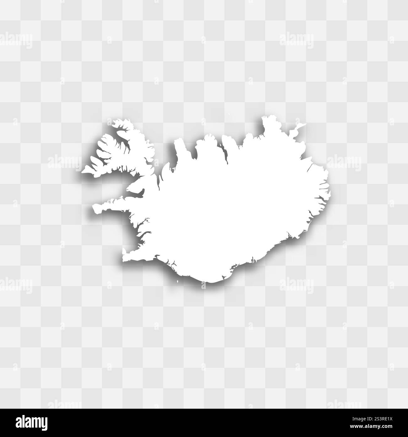 Iceland high detailed vector representation of country silhouette ...